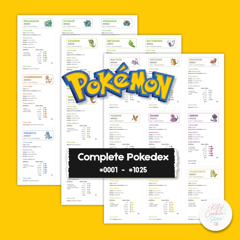 Pokedex placeholder cards binder - Etsy.de