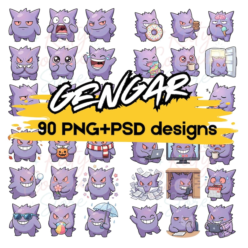 Gengar Cute Svg - Etsy UK