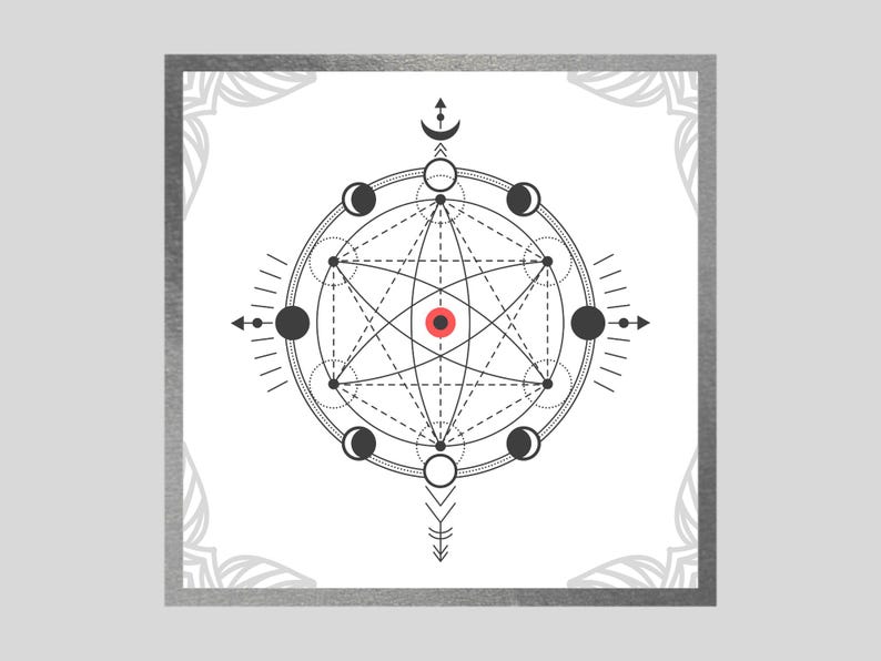 Buy Sacred Geometry Mandala Wall Art | Bindu Trataka Meditation Art ...