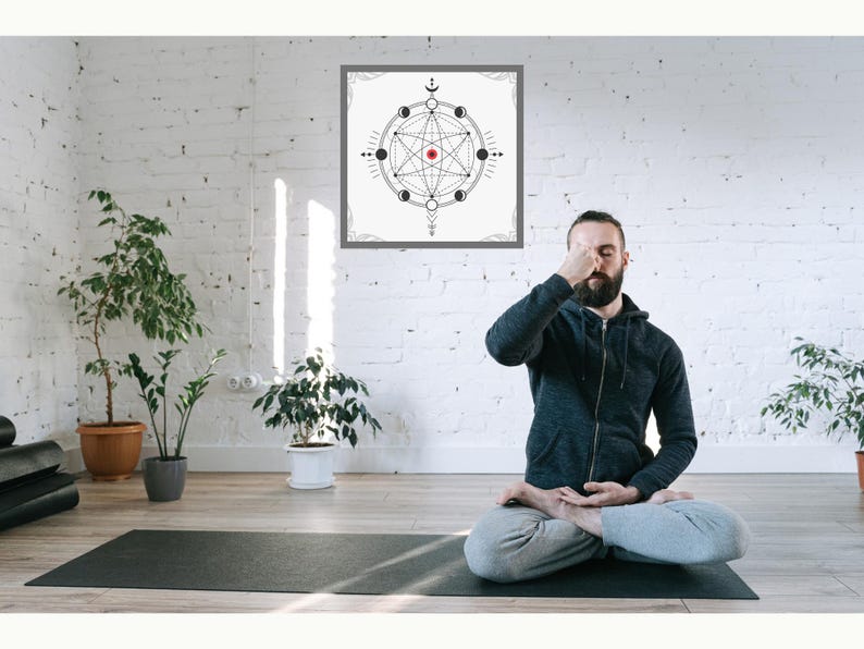 Buy Sacred Geometry Mandala Wall Art | Bindu Trataka Meditation Art ...