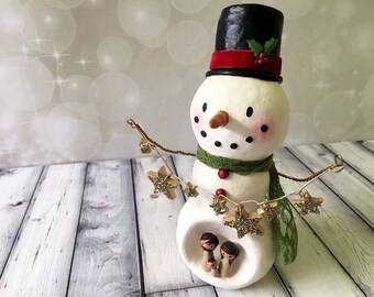 Snowman sculpture | Etsy