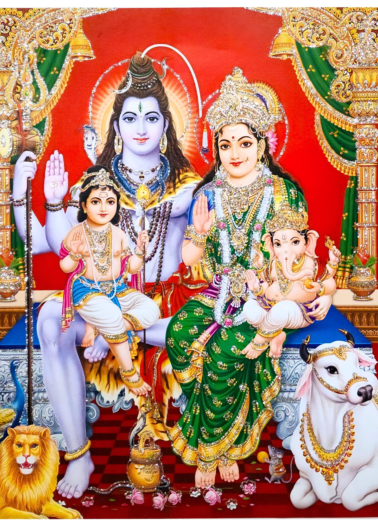 Shiva Family Digital Poster | Printable Wall Art | 300 DPI Instant ...
