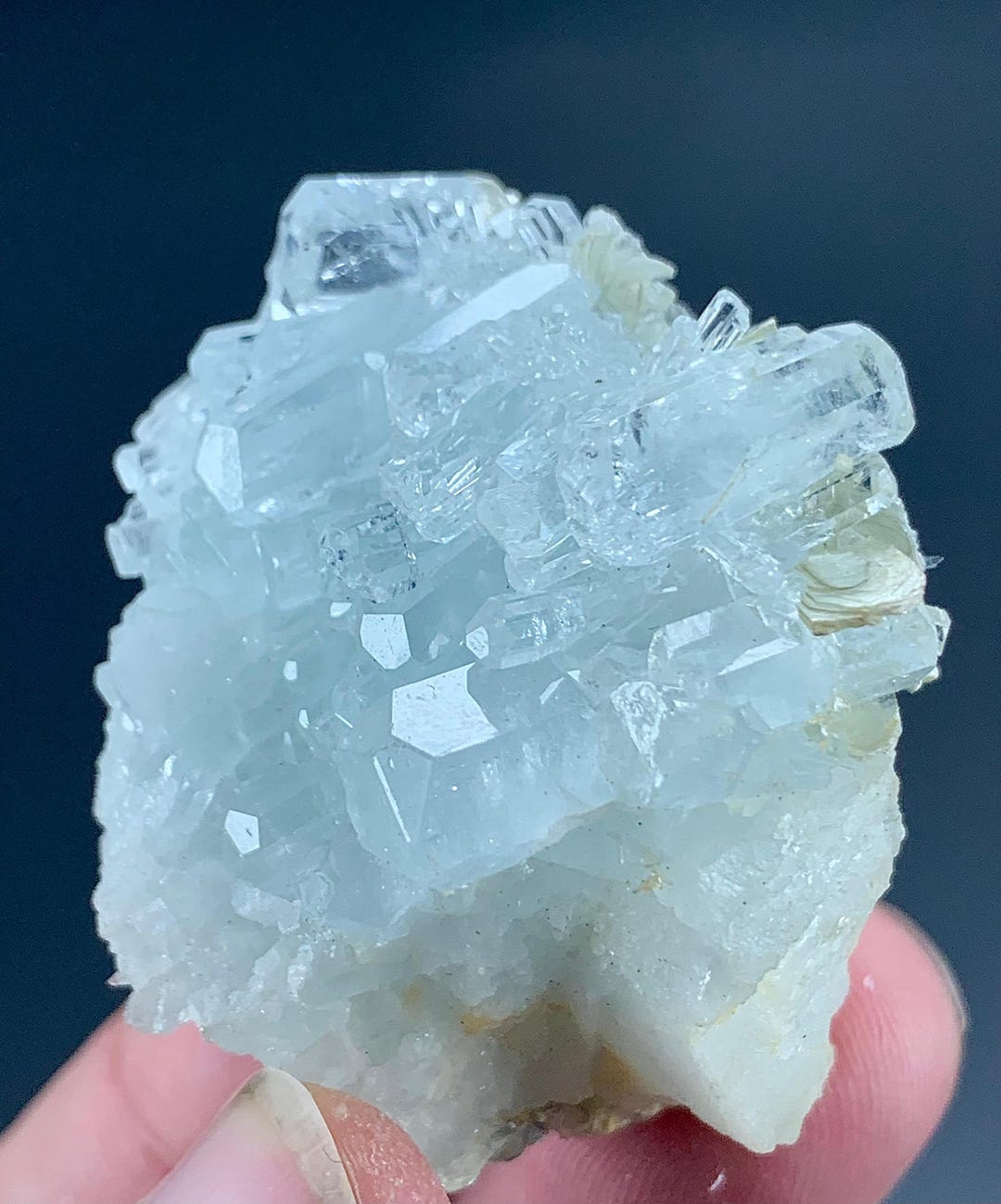 Natural Aquamarine Crystal Cluster – Pakistan | Rare Blue Beryl Mineral ...