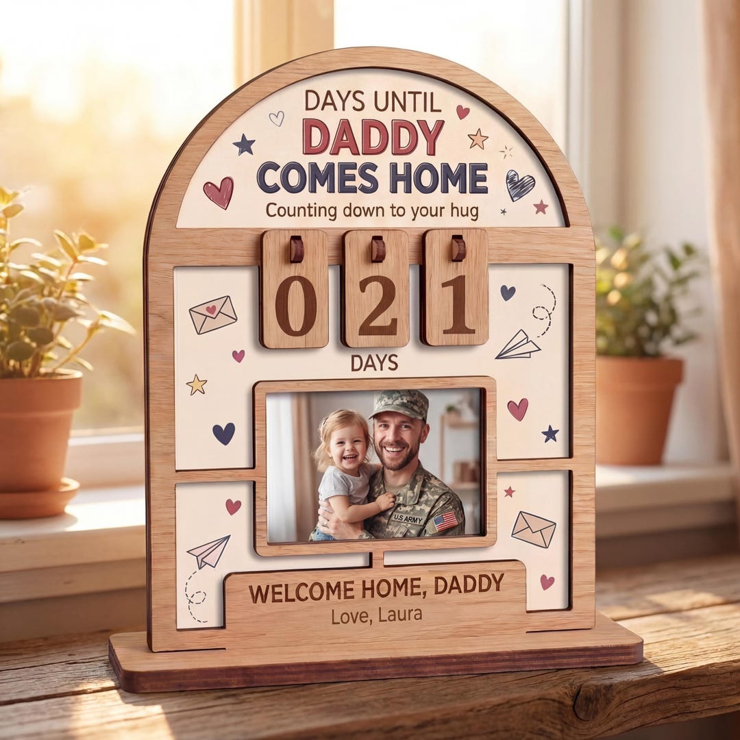 Personalized Days Until Daddy Comes Home Tracker, Military Deployment ...