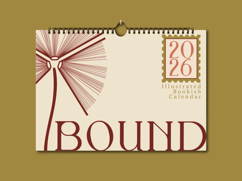 2026 Romance & Fantasy Wall Calendar|bookish Gifts|christmas Gift|book ...
