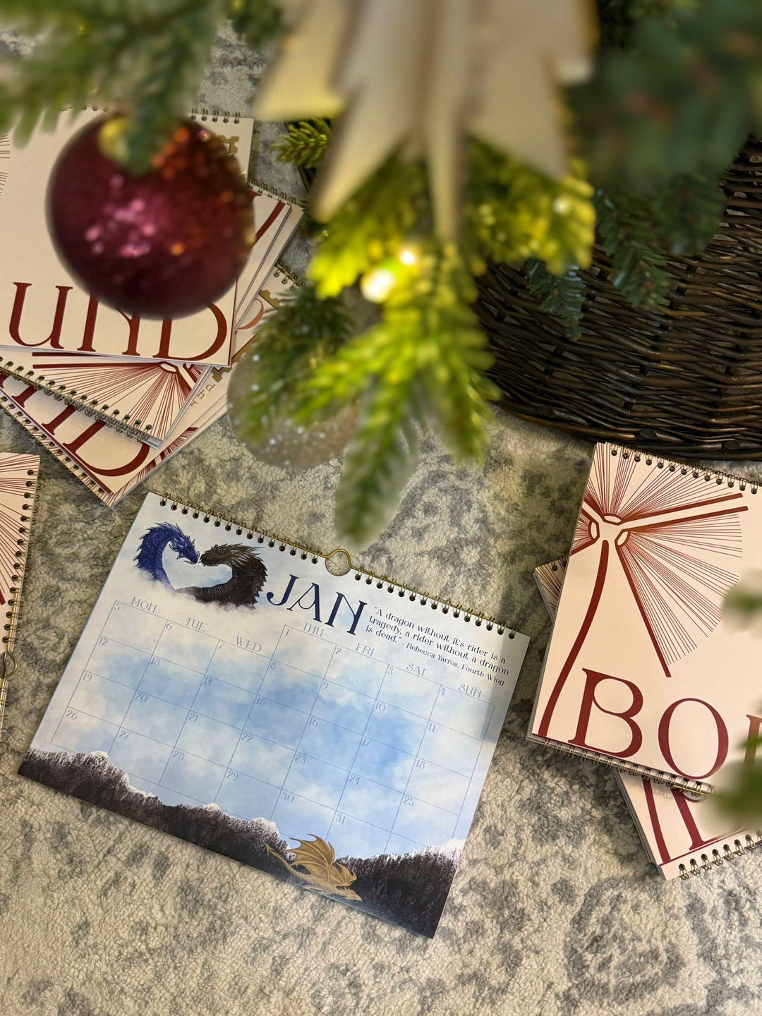 2026 Romance & Fantasy Wall Calendar|bookish Gifts|christmas Gift|book ...