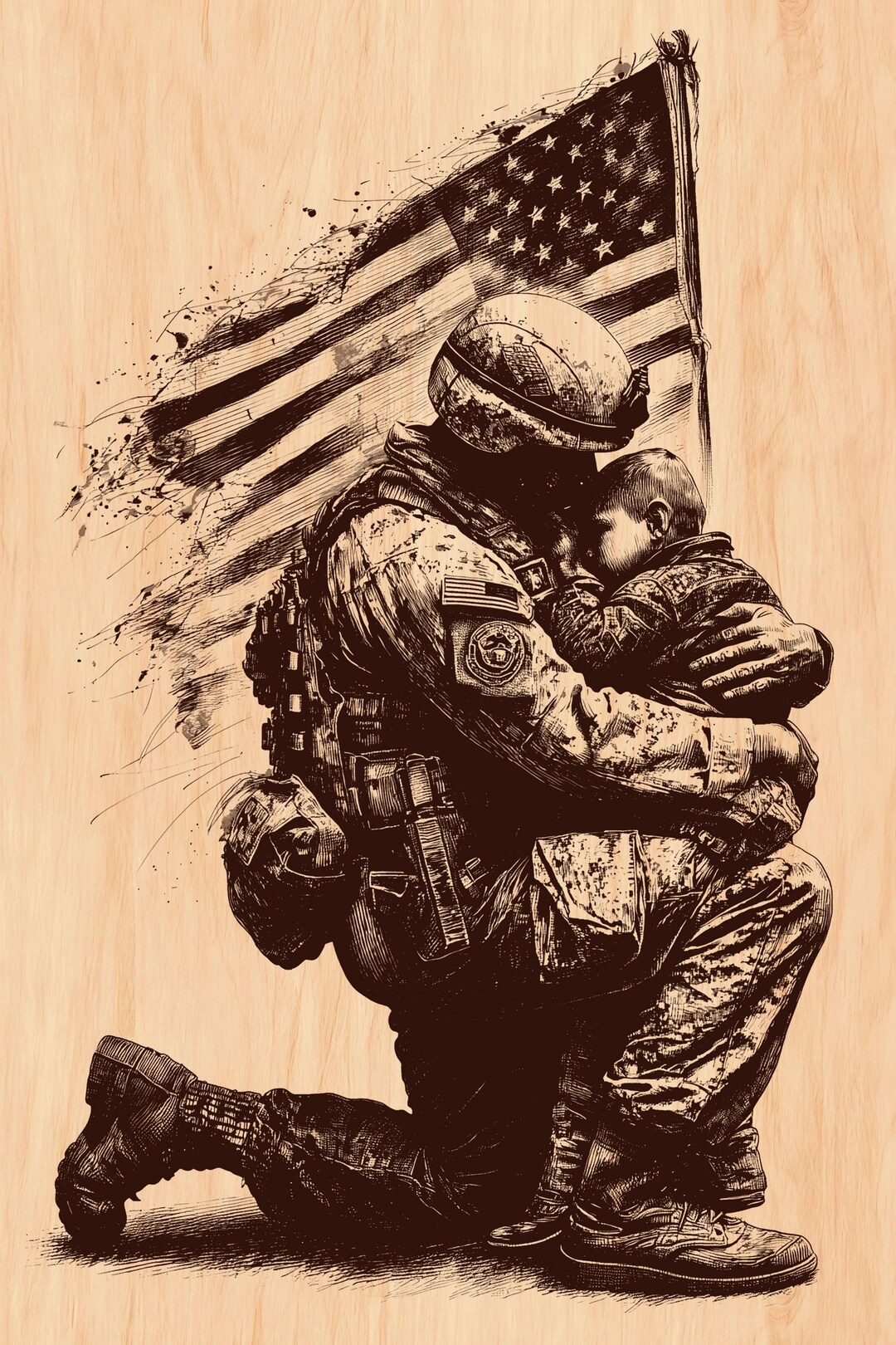 USA Soldier Laser Engraving PNG, Patriot America CNC Files Gift for ...