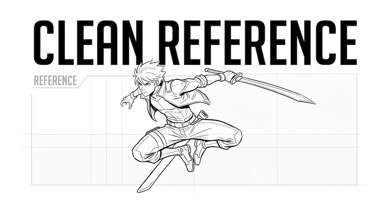 Anime Dynamic Poses Reference Pack | Action, Movement, Perspective ...