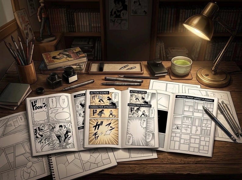Anime Manga Panel Creator Kit, Storytelling Workbook, Comic Templates ...