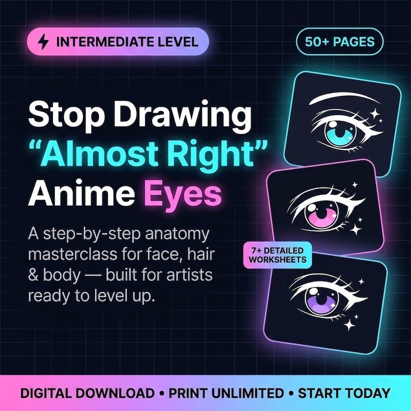Anime Drawing Workbook - Etsy