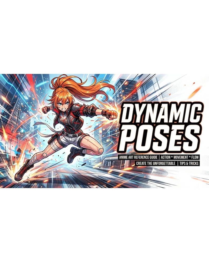 Anime Dynamic Poses Reference Pack | Action, Movement, Perspective ...