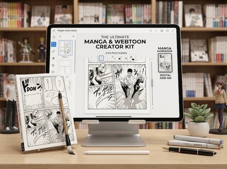 Anime Manga Panel Creator Kit Vol 1 | Storytelling Workbook & Comic ...