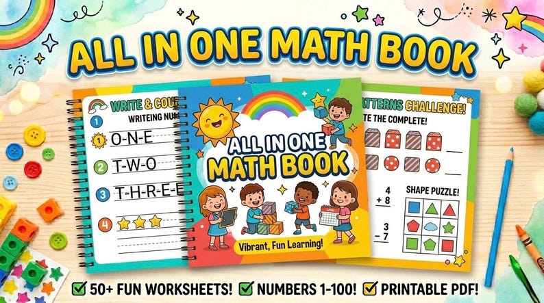 Numbers 1-100 Workbook – Addition, Subtraction, Skip Counting ...