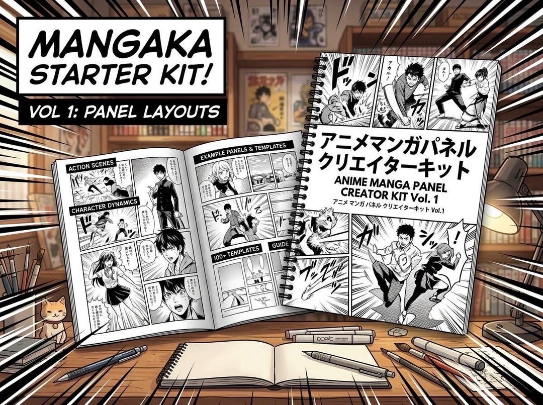 Anime Manga Panel Creator Kit, Storytelling Workbook, Comic Templates ...