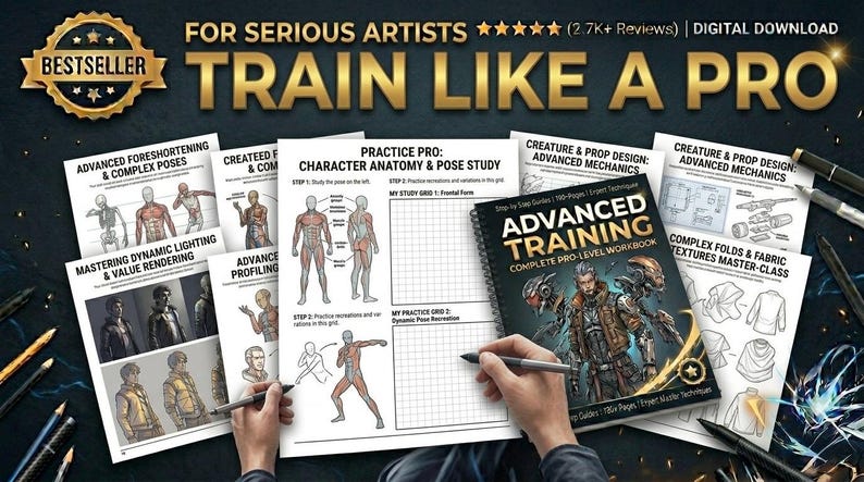 Advanced Anime Drawing Workbook | Master Anatomy, Poses, Manga Art (PDF ...