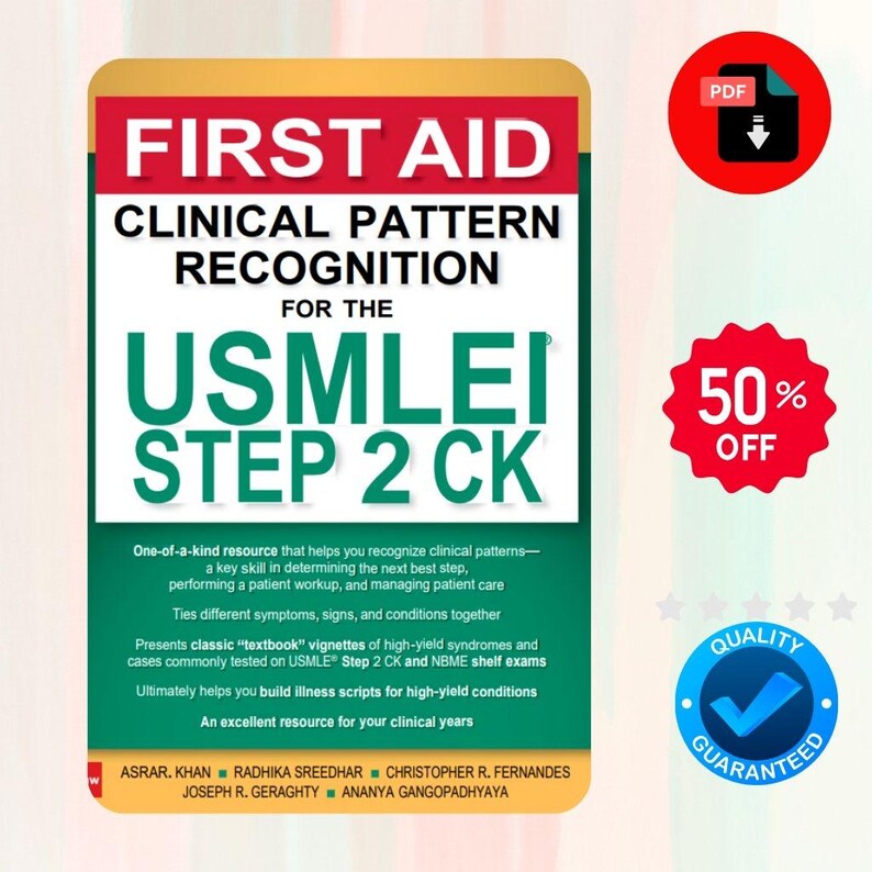 First Aid Clinical Pattern Recognition for the USMLE Step 2 - Etsy