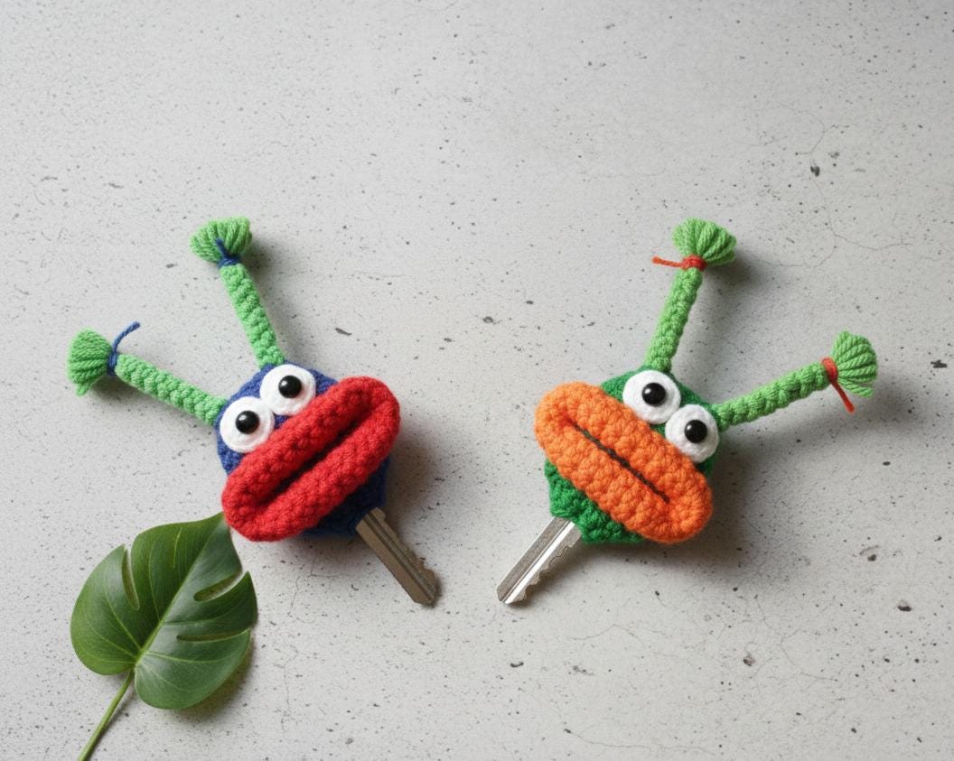Amigurumi Key Cover Crochet Pattern | Crochet Key Holder Pattern PDF ...