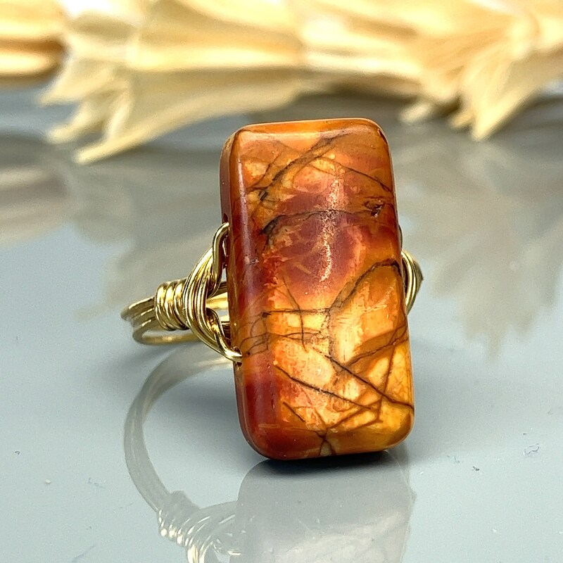 Jasper Ring for Women - Etsy