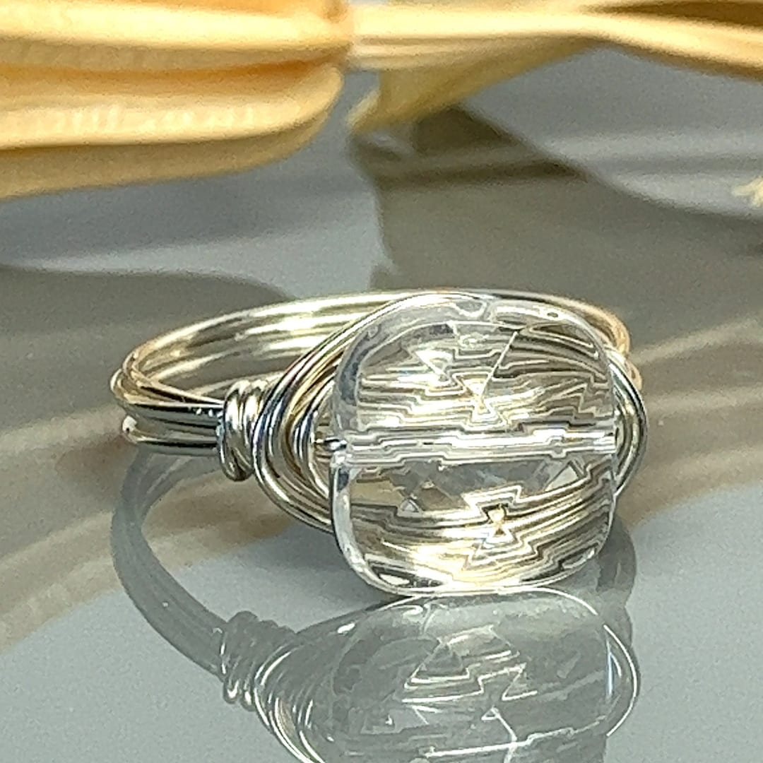 Clear Quartz Square Gemstone Ring/sterling Silver, Yellow or Rose Gold ...