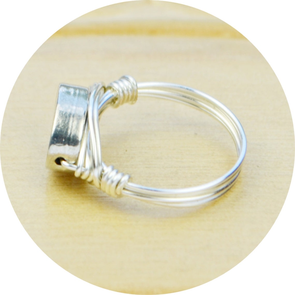 Chai Ring Sterling Silver Filled Wire Wrapped Ring With Hand - Etsy