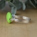 Neon Green Gemstone Ring Sterling Silver Yellow or Rose - Etsy