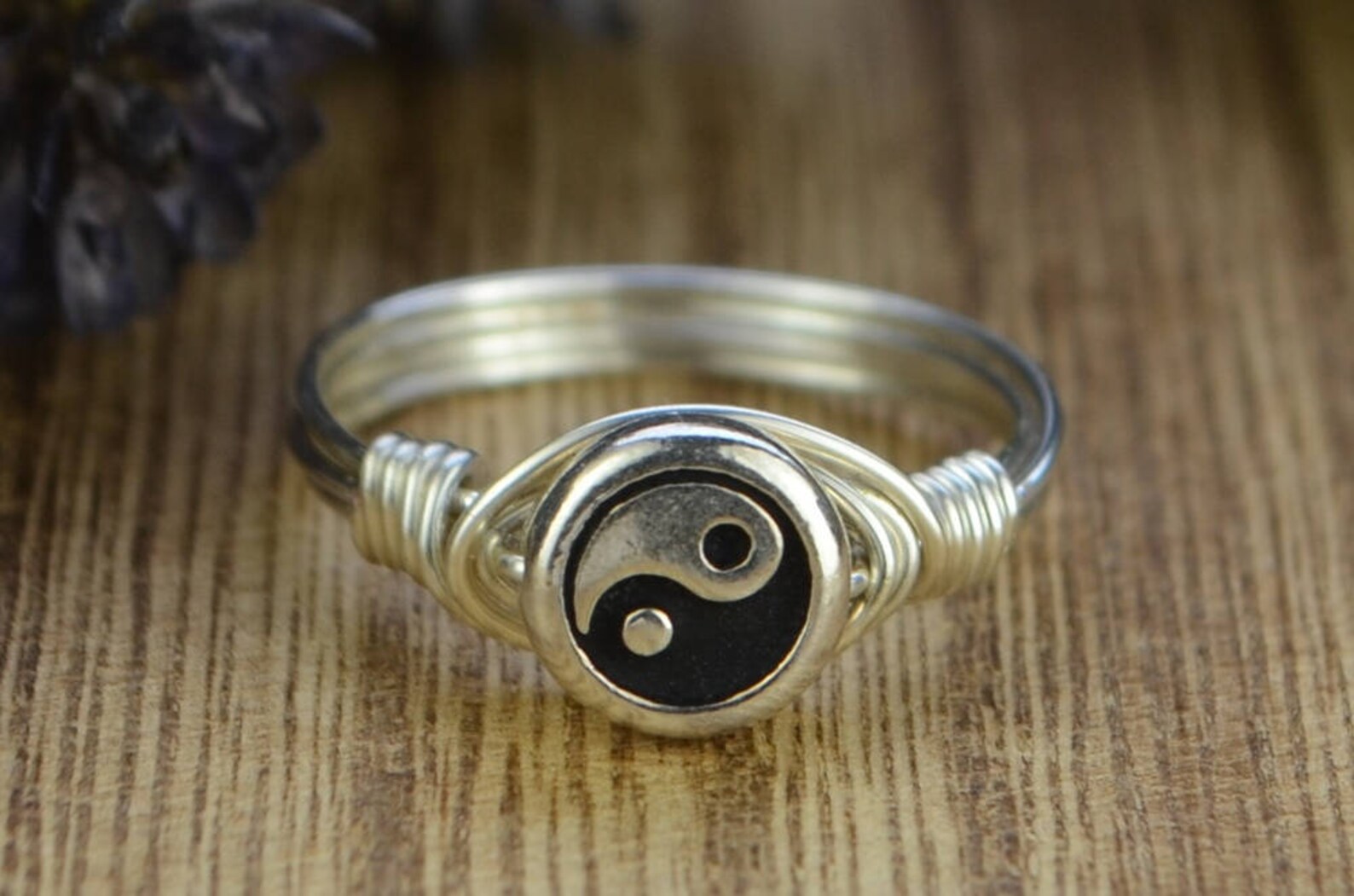 Yin Yang Wrapped Ring Sterling Silver Yellow or Rose Gold | Etsy