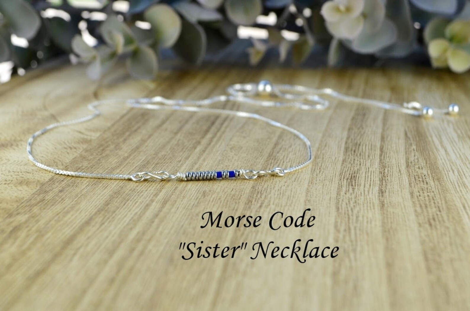 Morse Code SISTER Adjustable Sterling Silver Interchangeable Charm/link ...