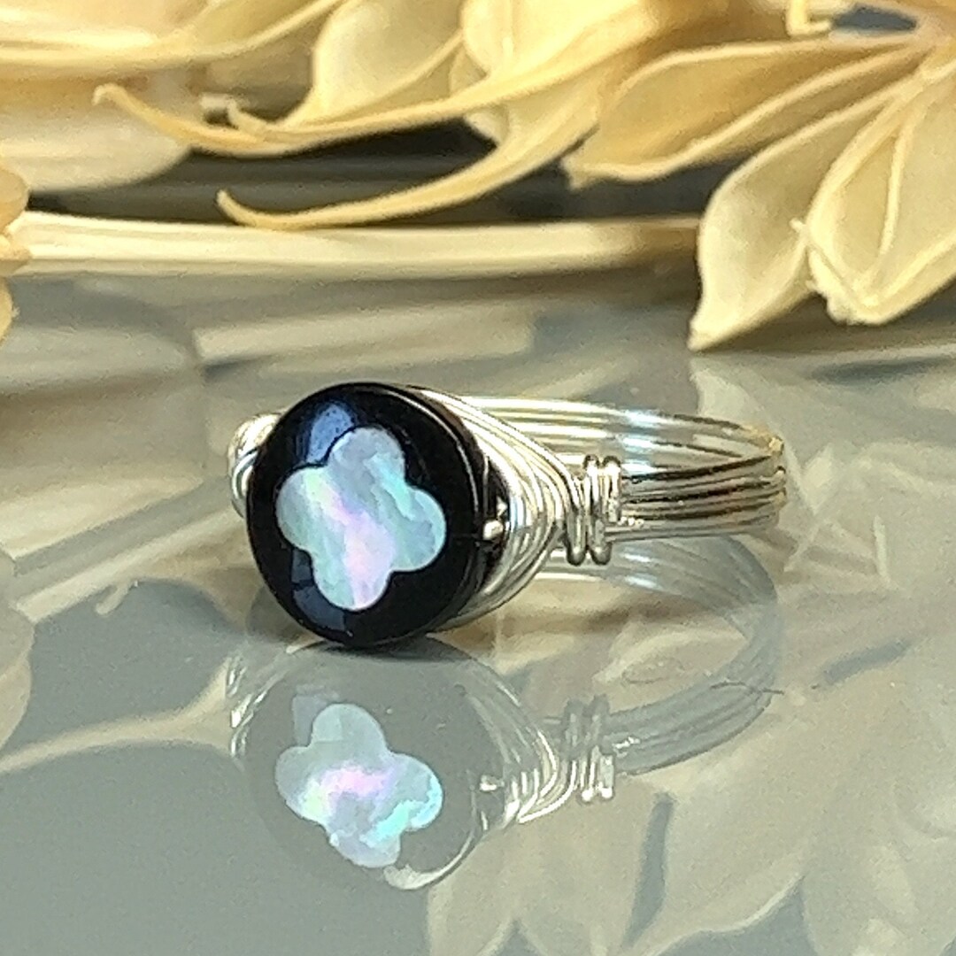 Clover Wire Wrapped Ring-sterling Silver, 14k Yellow or Rose Gold ...