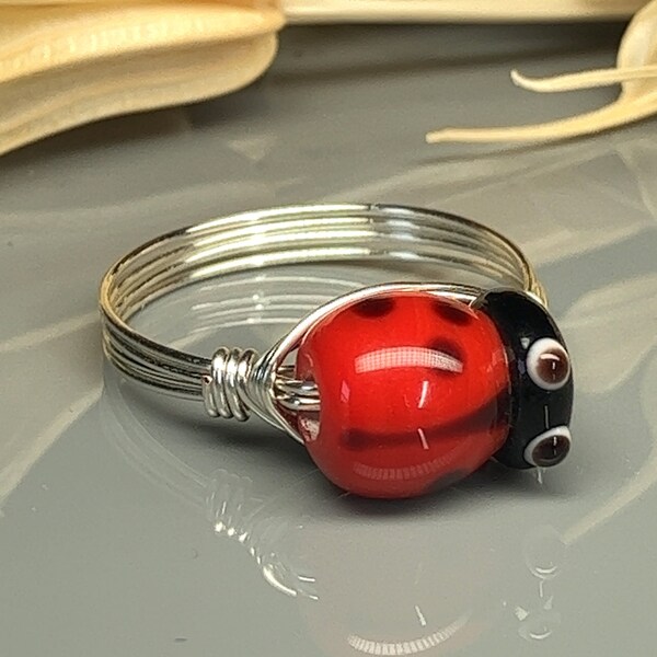 Ladybug Ring - Etsy