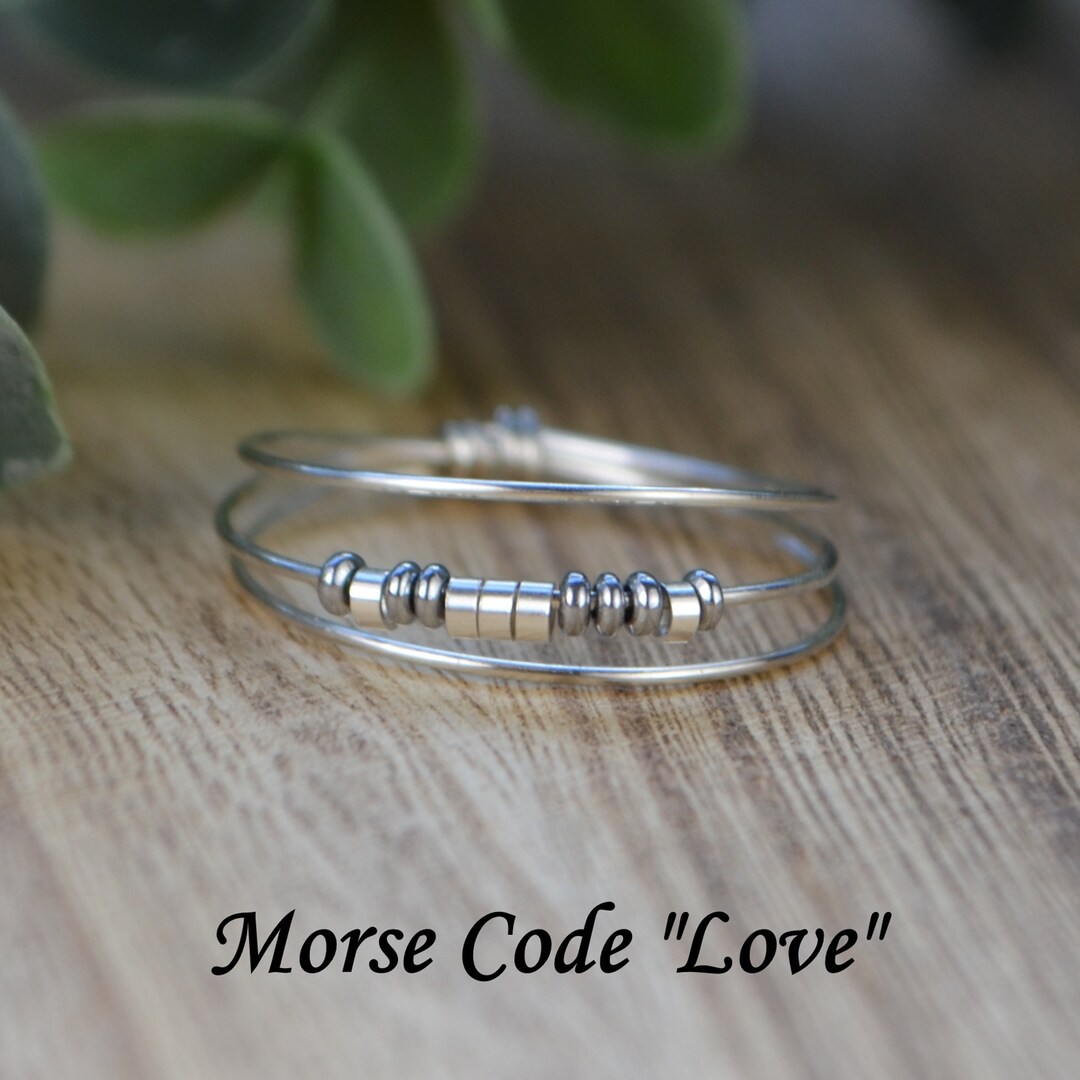 Custom Morse Code 'love' Ring - Handcrafted With Your Choice of Beads ...