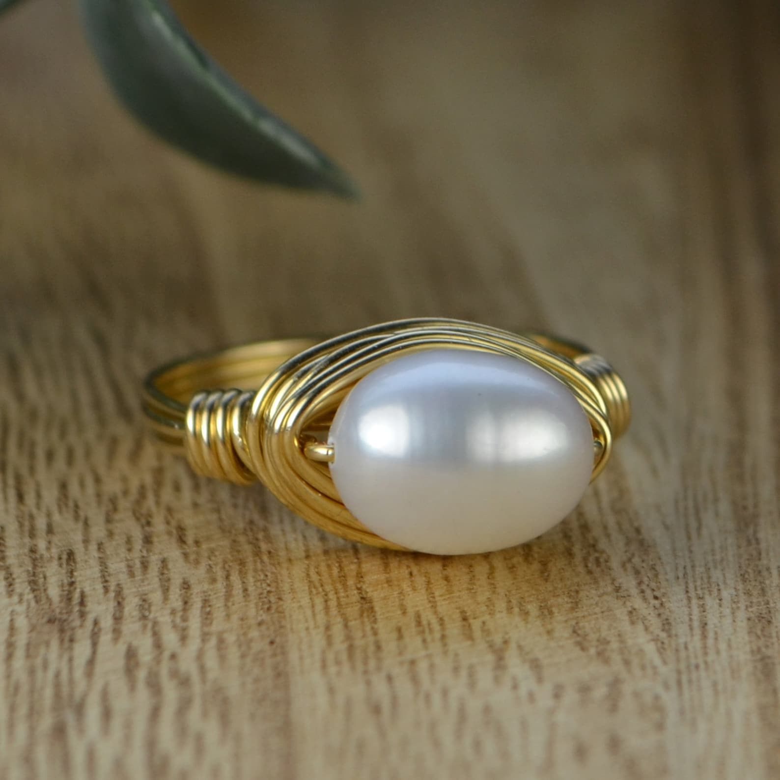 Large White Oval Freshwater Pearl Ring -silver, Yellow, or Rose Gold ...