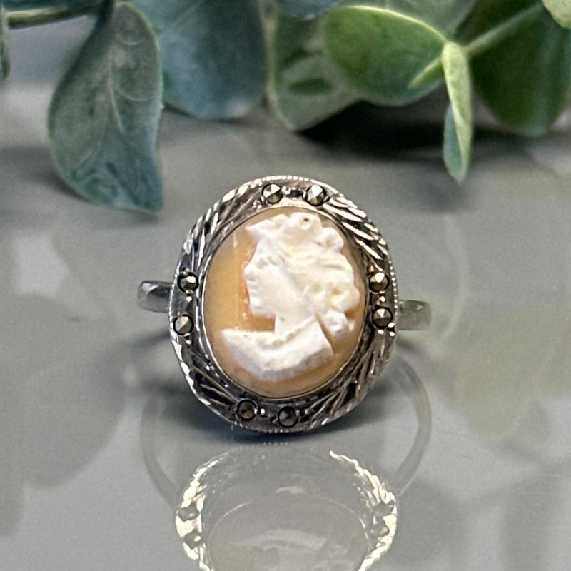 Carved Shell Ring - Etsy