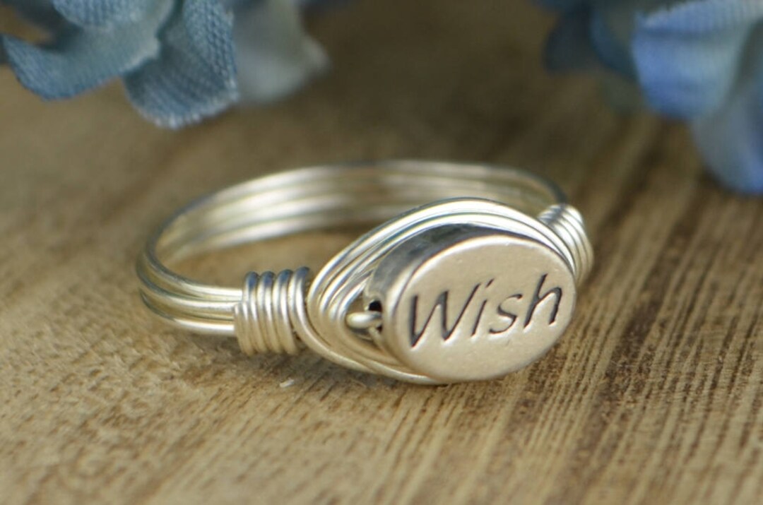 Wish Ring Sterling Silver Yellow or Rose Gold Filled Wire - Etsy