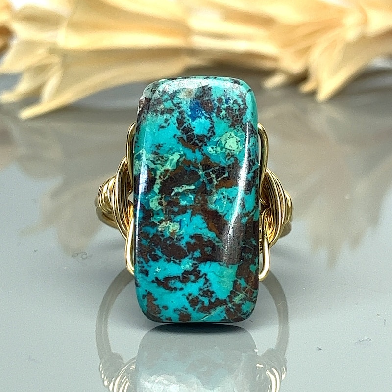 Chrysocolla Ring - Etsy