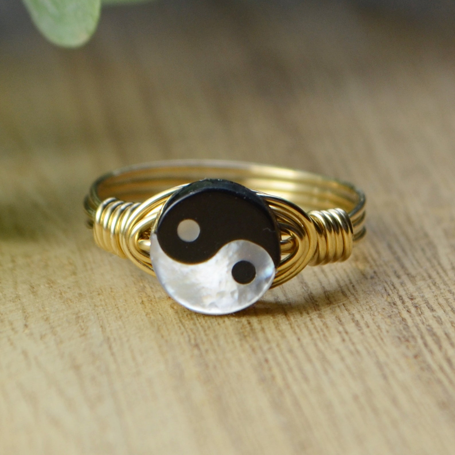 Yin Yang Wrapped Ring-sterling Silver Yellow or Rose Gold - Etsy