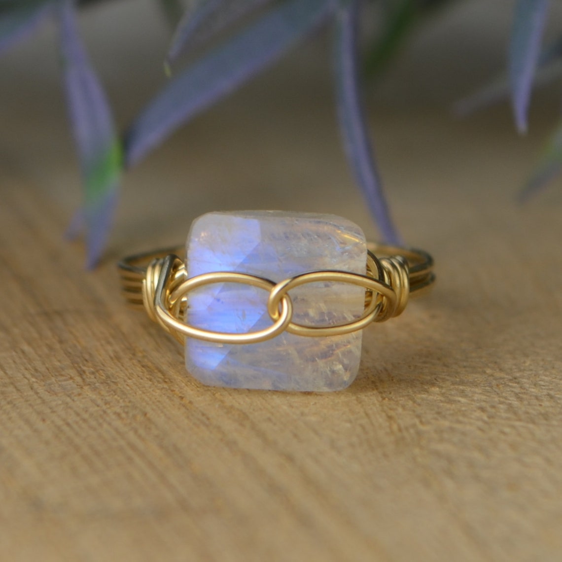 Infinity Symbol Rainbow Moonstone Gemstone Ring-sterling - Etsy