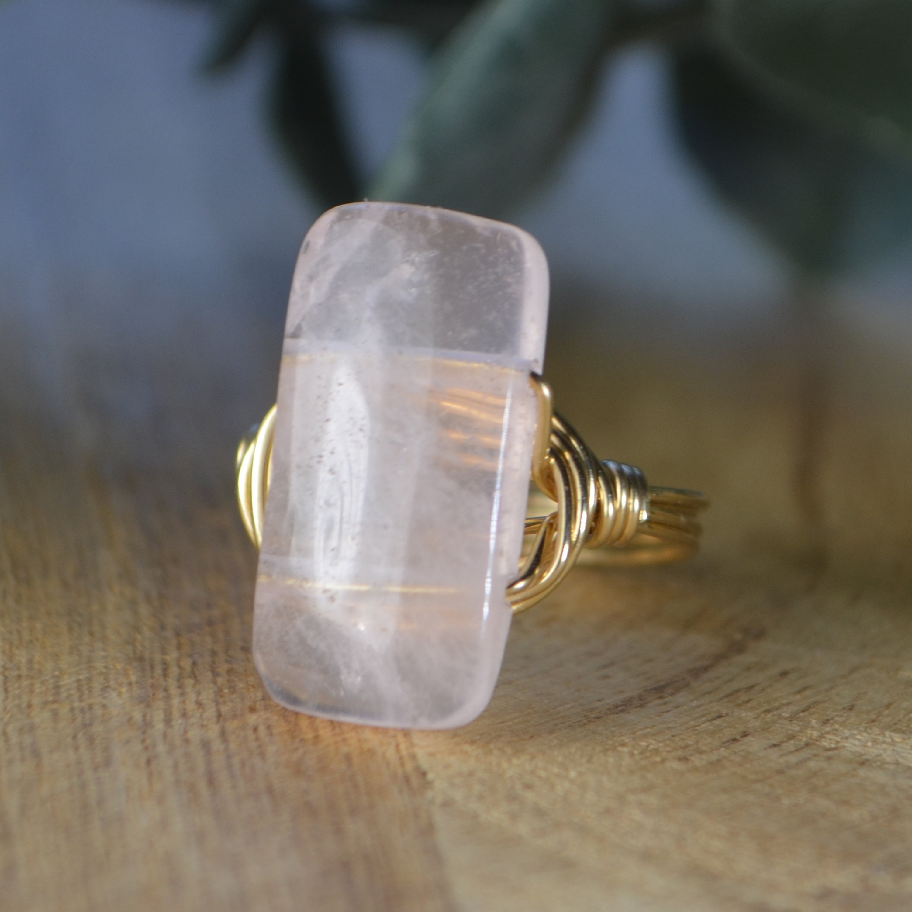 Rose Quartz Statement Ring-sterling Silver 14k Yellow or Rose | Etsy