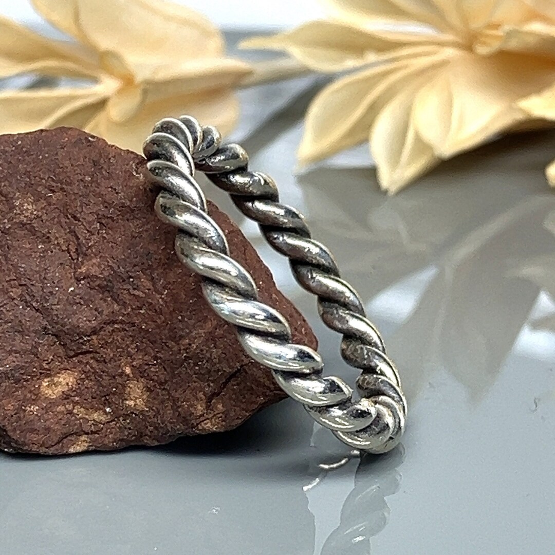 Authentic Pandora Intertwined Twist Rope Sterling Silver Ring Thick ...