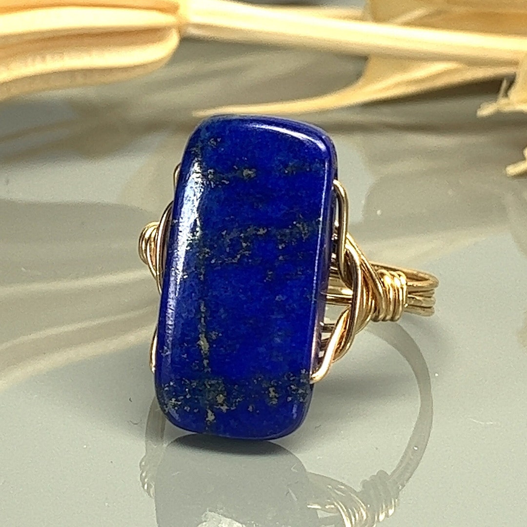 Lapis Lazuli Statement Ring-sterling Silver, 14k Yellow or Rose Gold ...