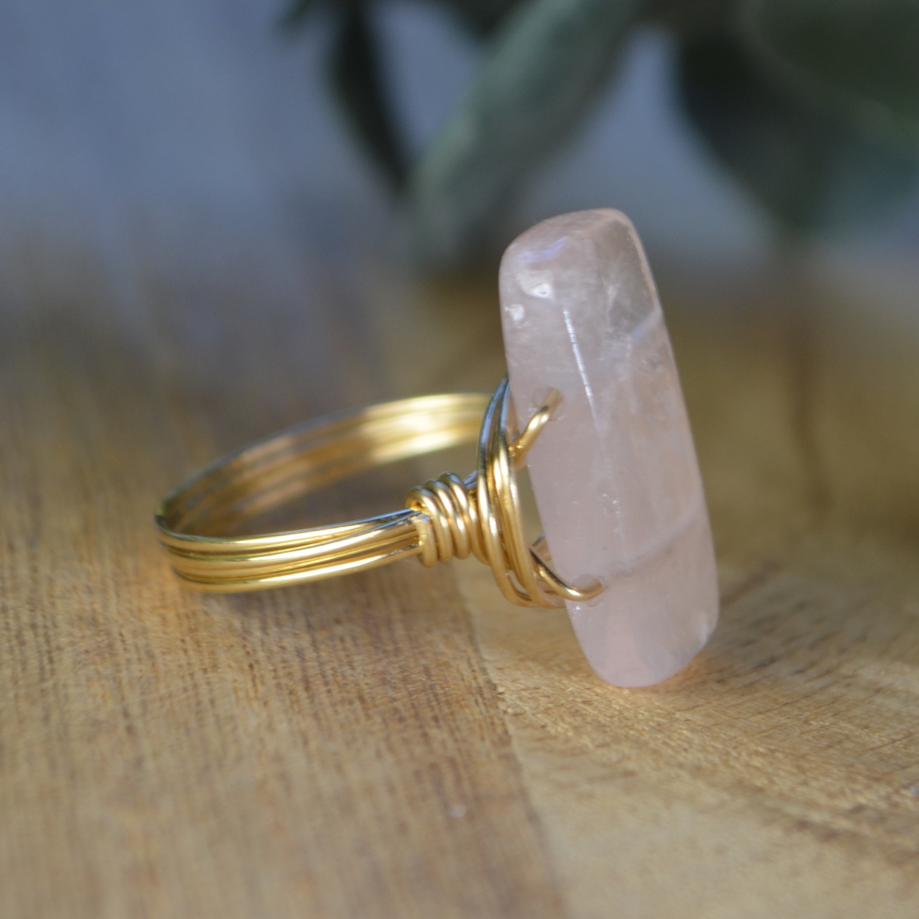 Rose Quartz Statement Ring-sterling Silver 14k Yellow or Rose | Etsy