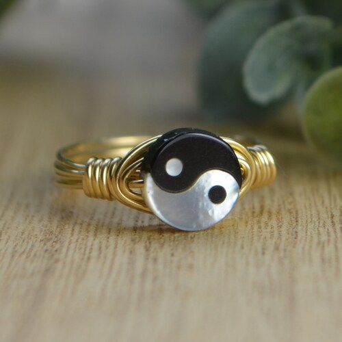 Vintage Sterling Silver Yin Yang Tiny Ring Size 7 - Etsy