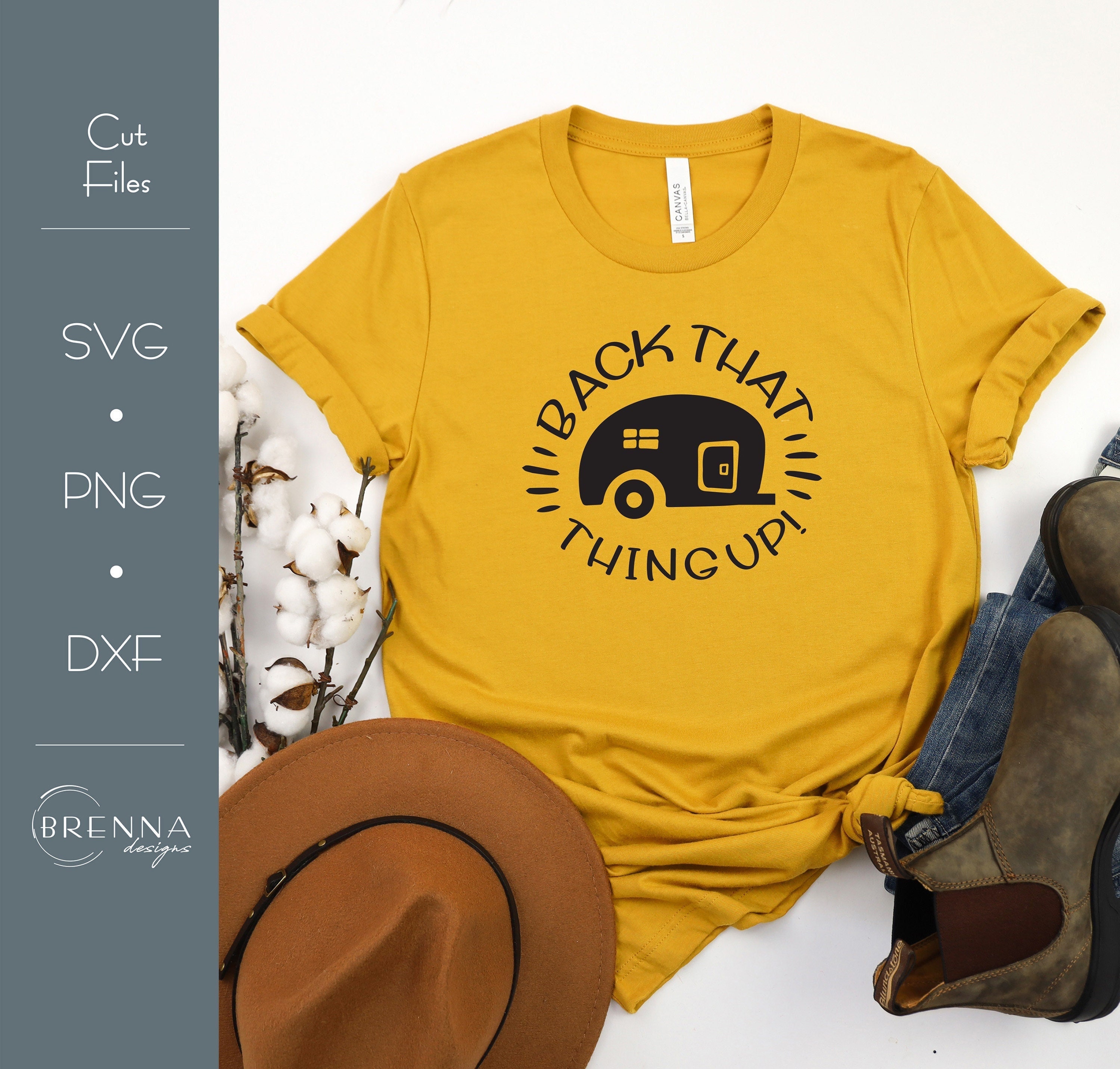 Back That Thing up SVG, DXF and PNG Instant Download, Funny Camping ...