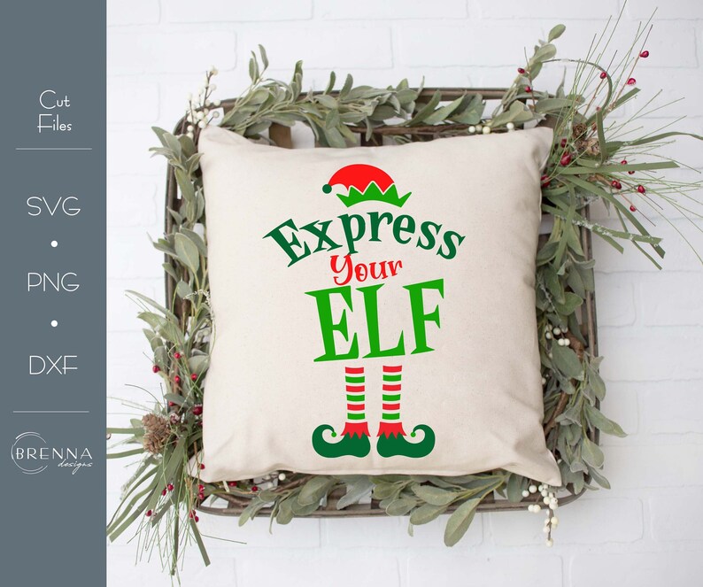 Express Your Elf SVG, DXF and PNG Instant Download, Holiday Cutout ...
