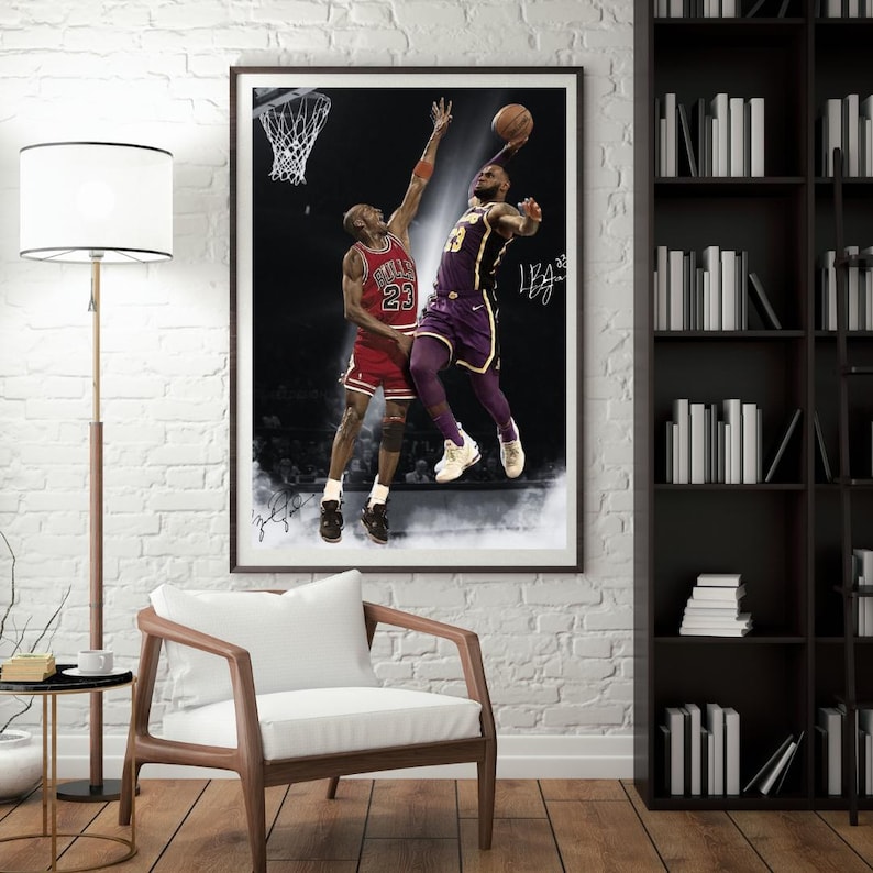 Michael Jordan & Lebron James Printable Wall Art | NBA Basketball ...