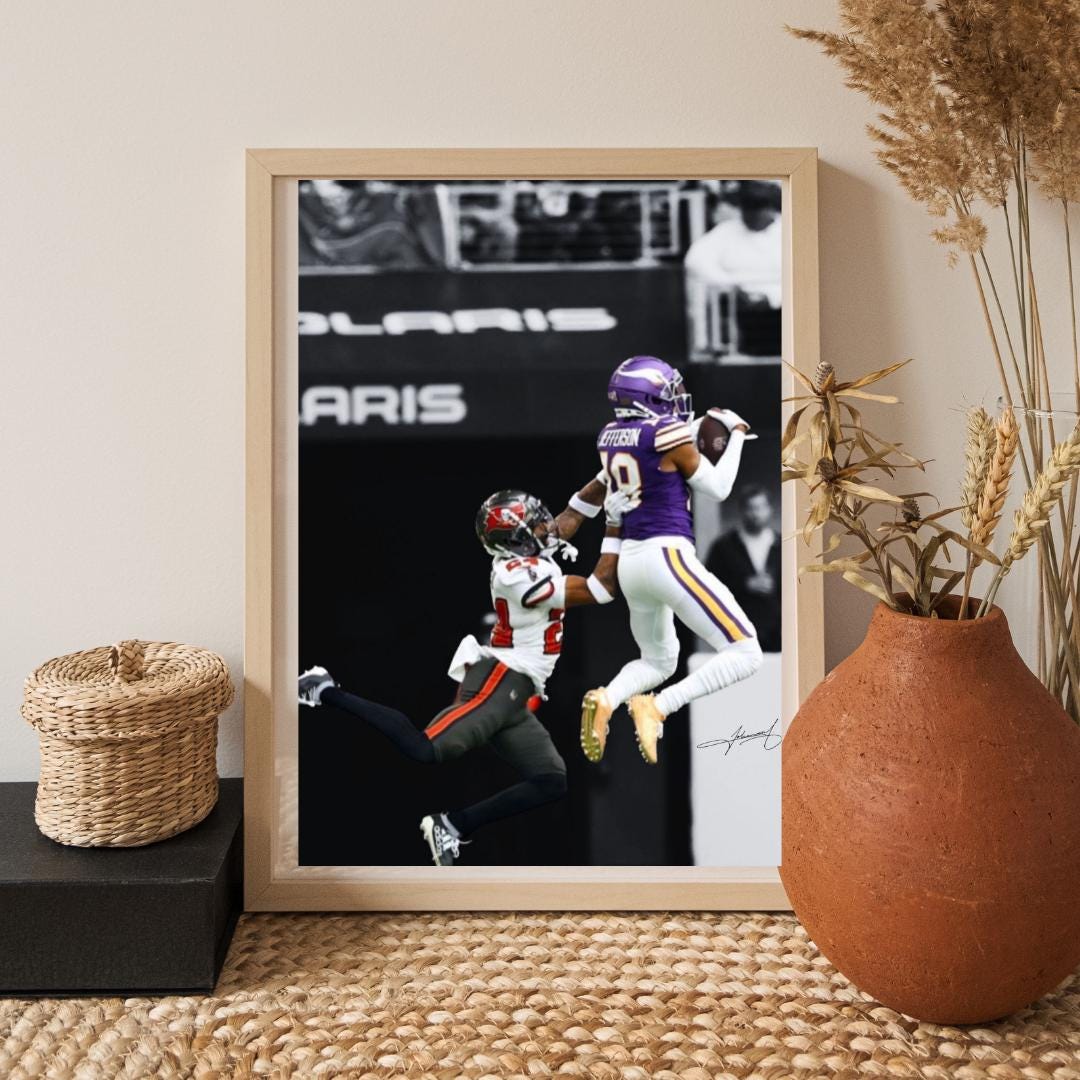 Justin Jefferson Signed Poster Wall Art | NFL Wide Receiver Star ...