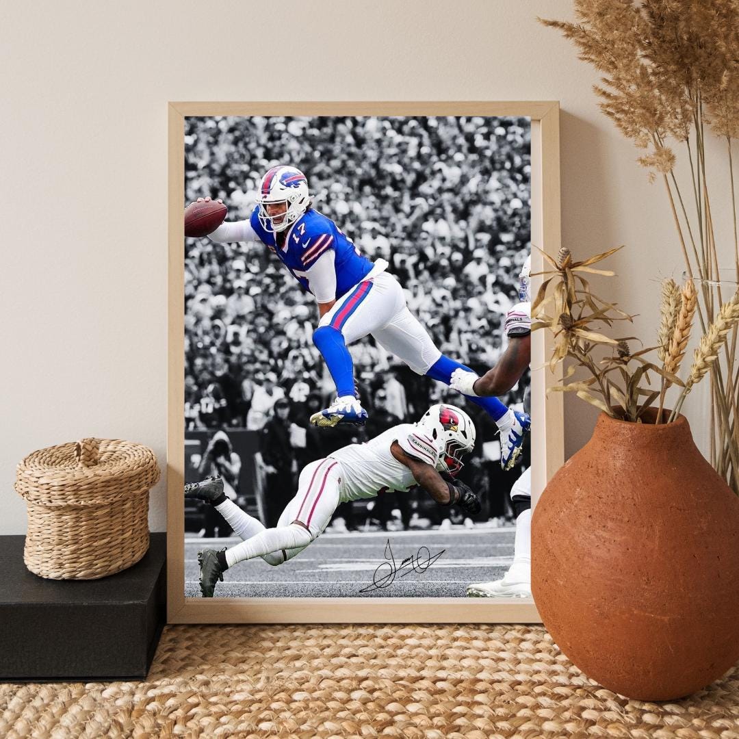 Josh Allen Wall Art Printable | NFL Quarterback Poster | Buffalo Bills ...