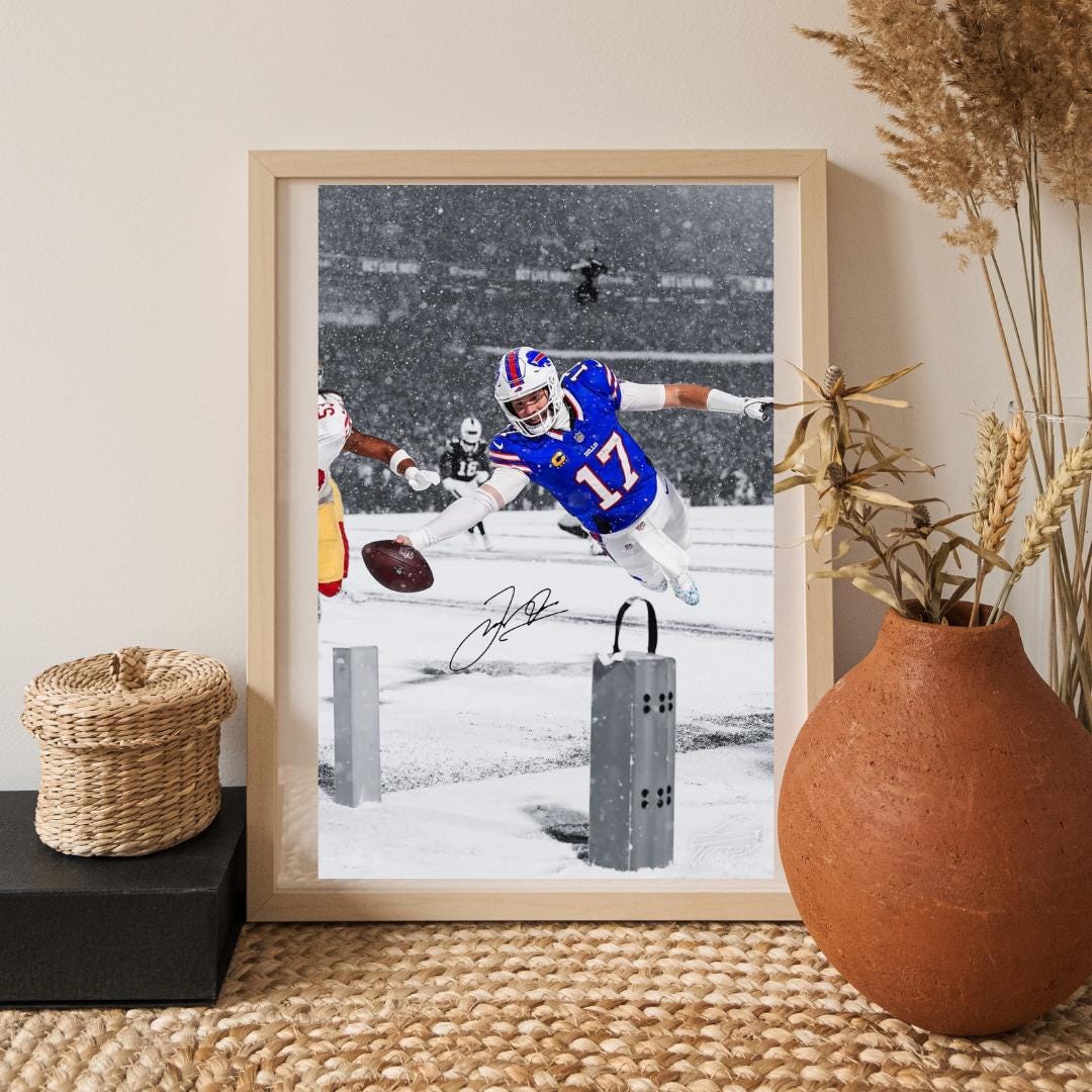Josh Allen Wall Art Printable | NFL Quarterback Poster | Football Fan ...
