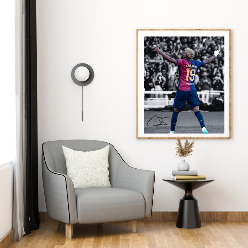 Lamine Yamal Signed Football Poster Barcelona Wonderkid Soccer Wall Art ...