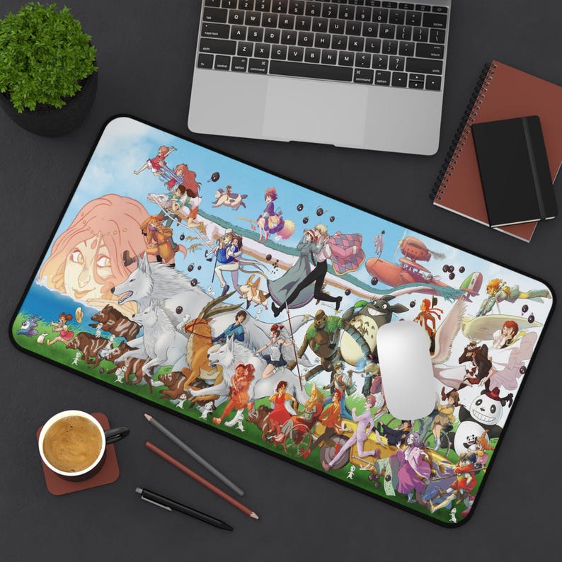 Ghibli Desk Mat, Anime Mouse Pad, Studio Ghibli, Ghibli Characters ...