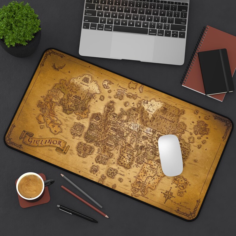 Gielinor Map Desk Mat, OSRS World Map Mouse Pad XL, Old School ...